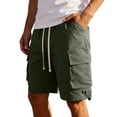 Admvng Shorts for Men Drawstring Elastic Waist Summer Casual Hiking ...