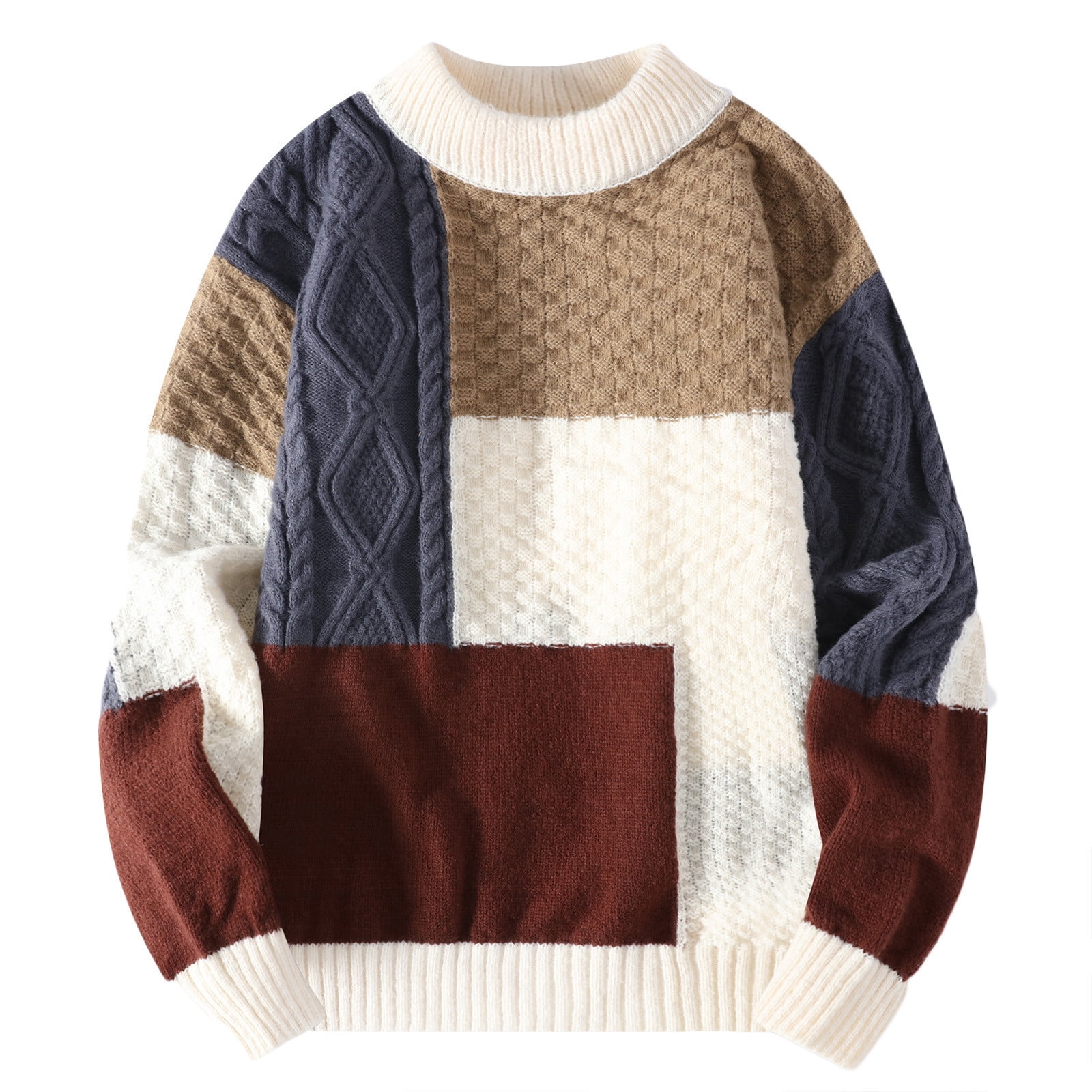 Admvng Sweaters for Men Knitwear Elastic Pullover Assorted Colors ...