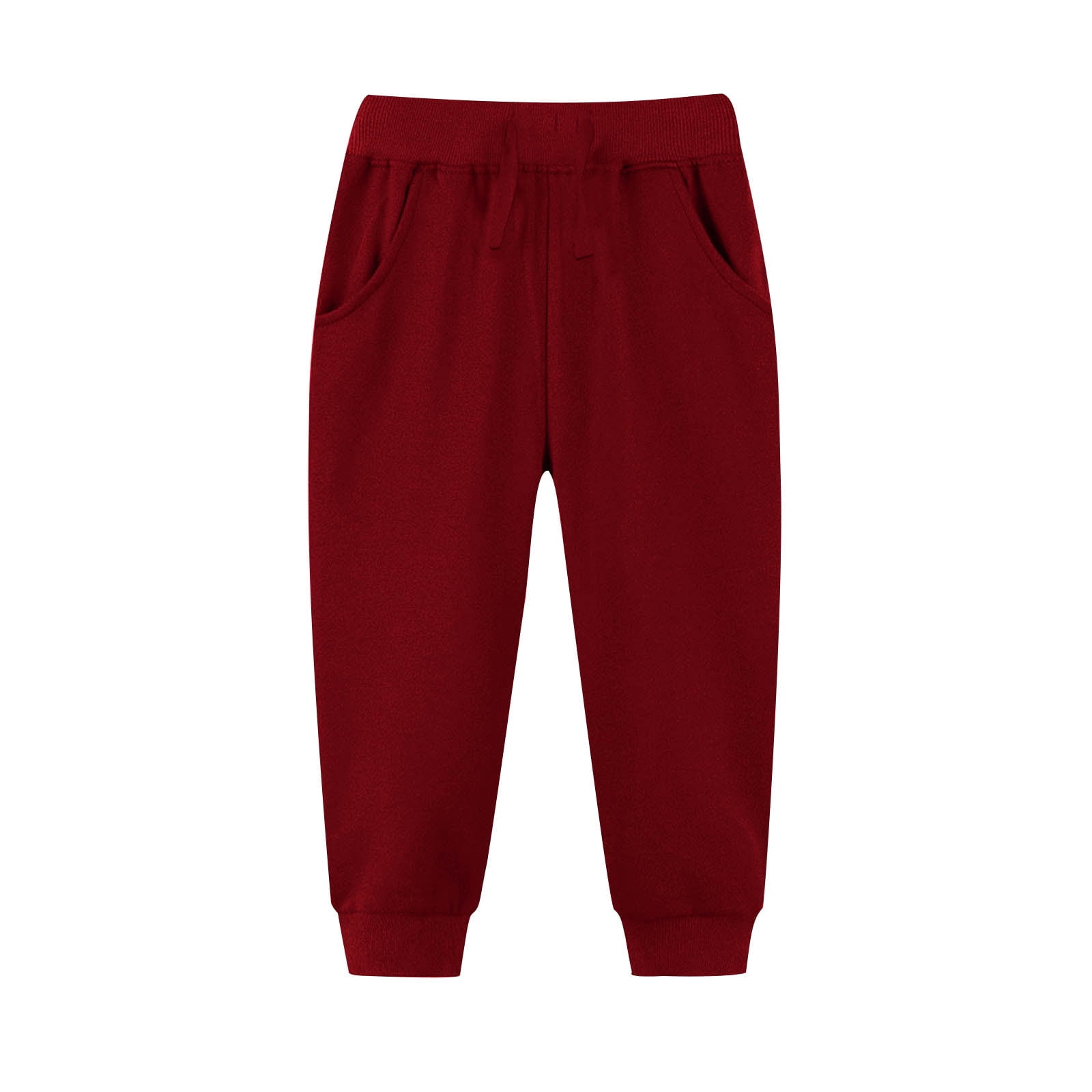 Admvng Sweatpants for Girls Child's Summer Solid Color Botton Long ...