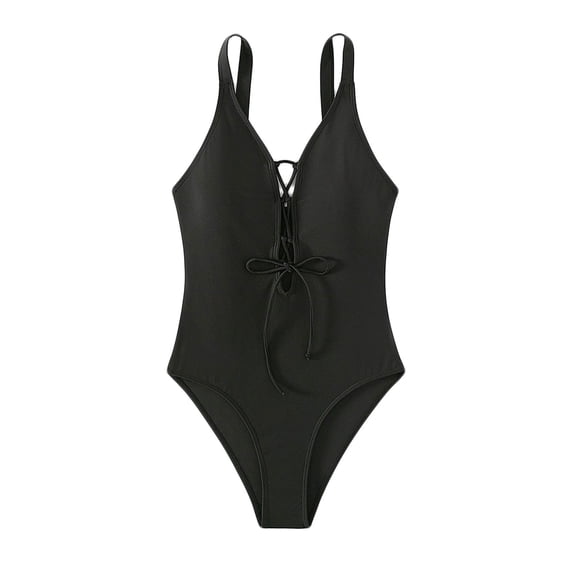Admvng Swimming Suits For Women Halter Plunging Neck Cutout Back ...