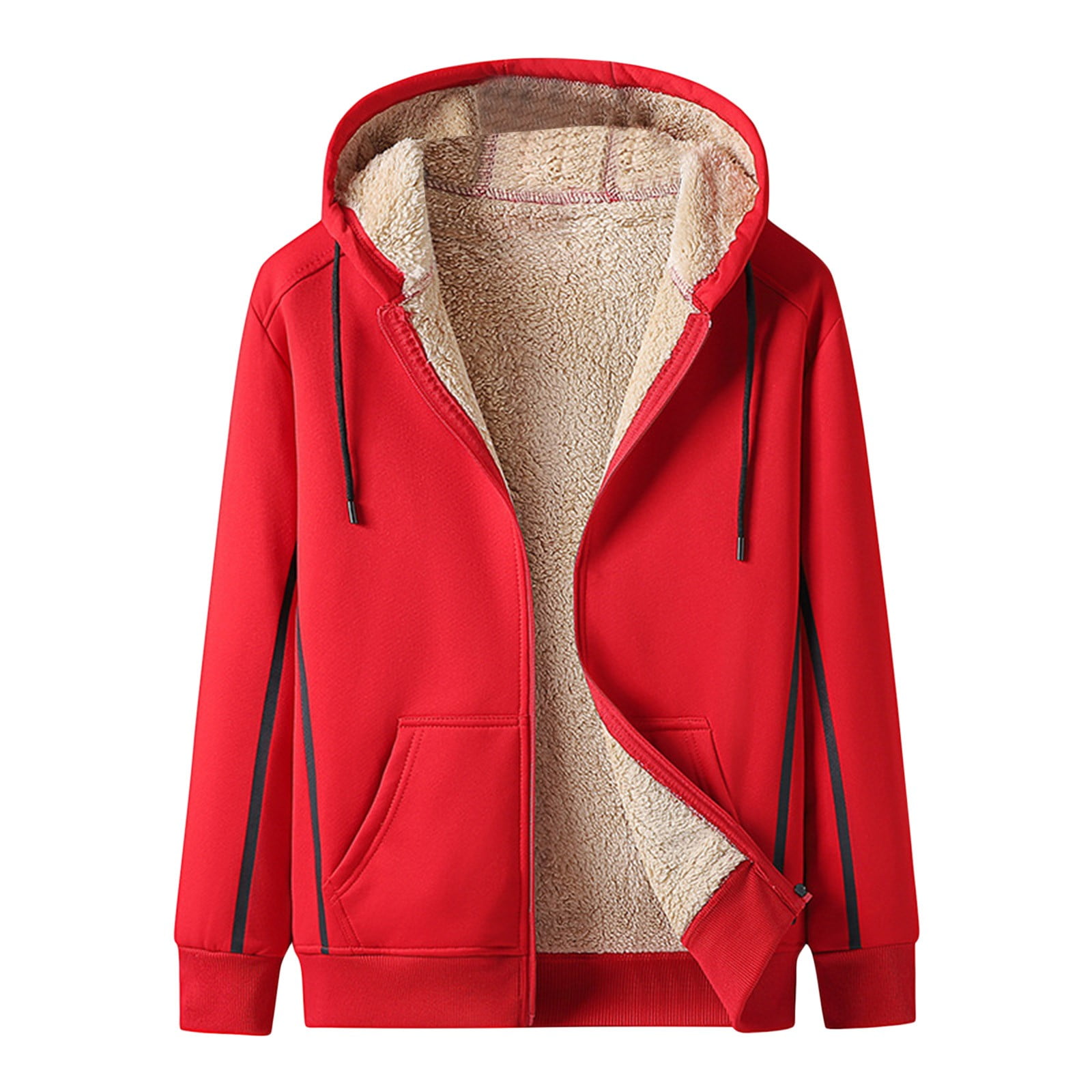 Admvng Winter Coats for Women Plus Size Casual Winter Warm Lined Zip Up ...