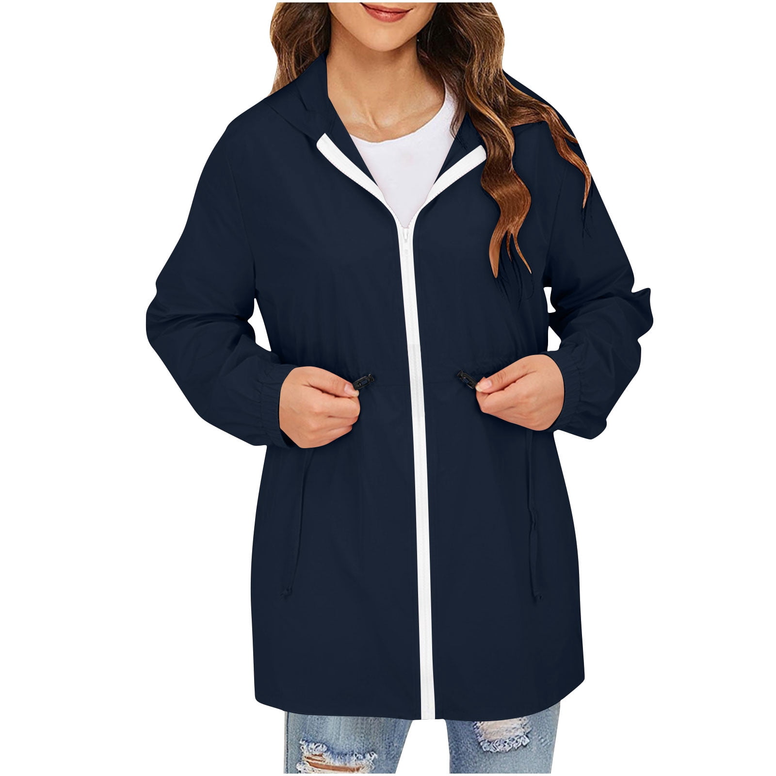 Admvng Winter Jackets for Women Rain Jacket Water Proof Breathable Thin ...