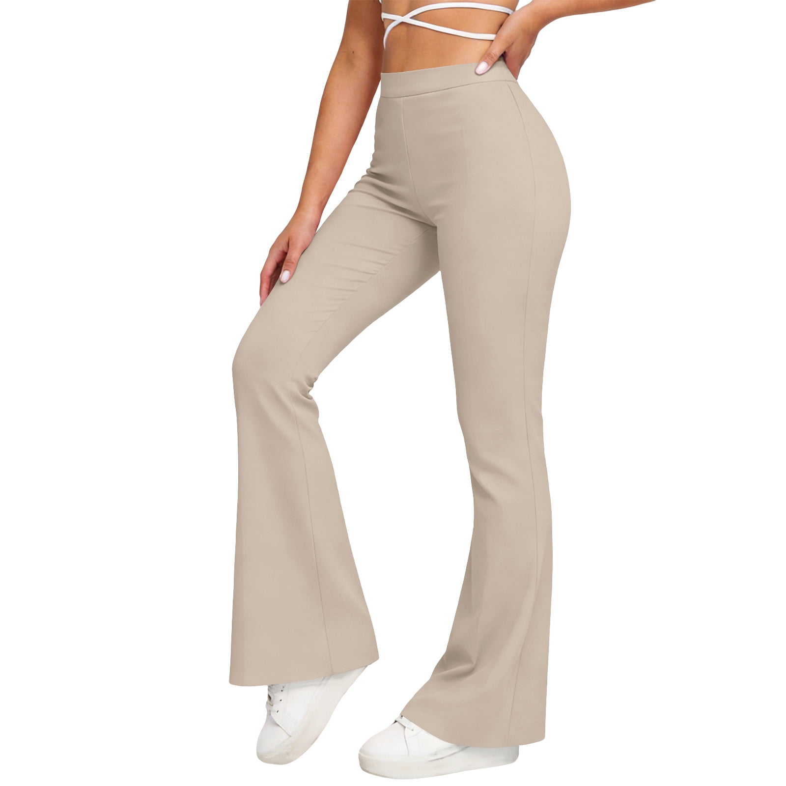 Admvng Women's Leggings High Waist Casual Fitness Yoga Flared Pants ...