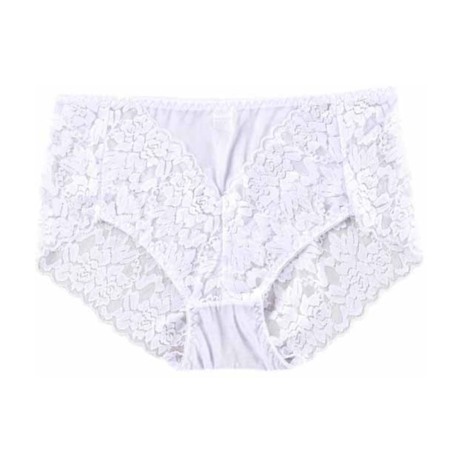 Admvng Women's Plus Size Underwear Soft Stretchy Lace Breathable Briefs ...