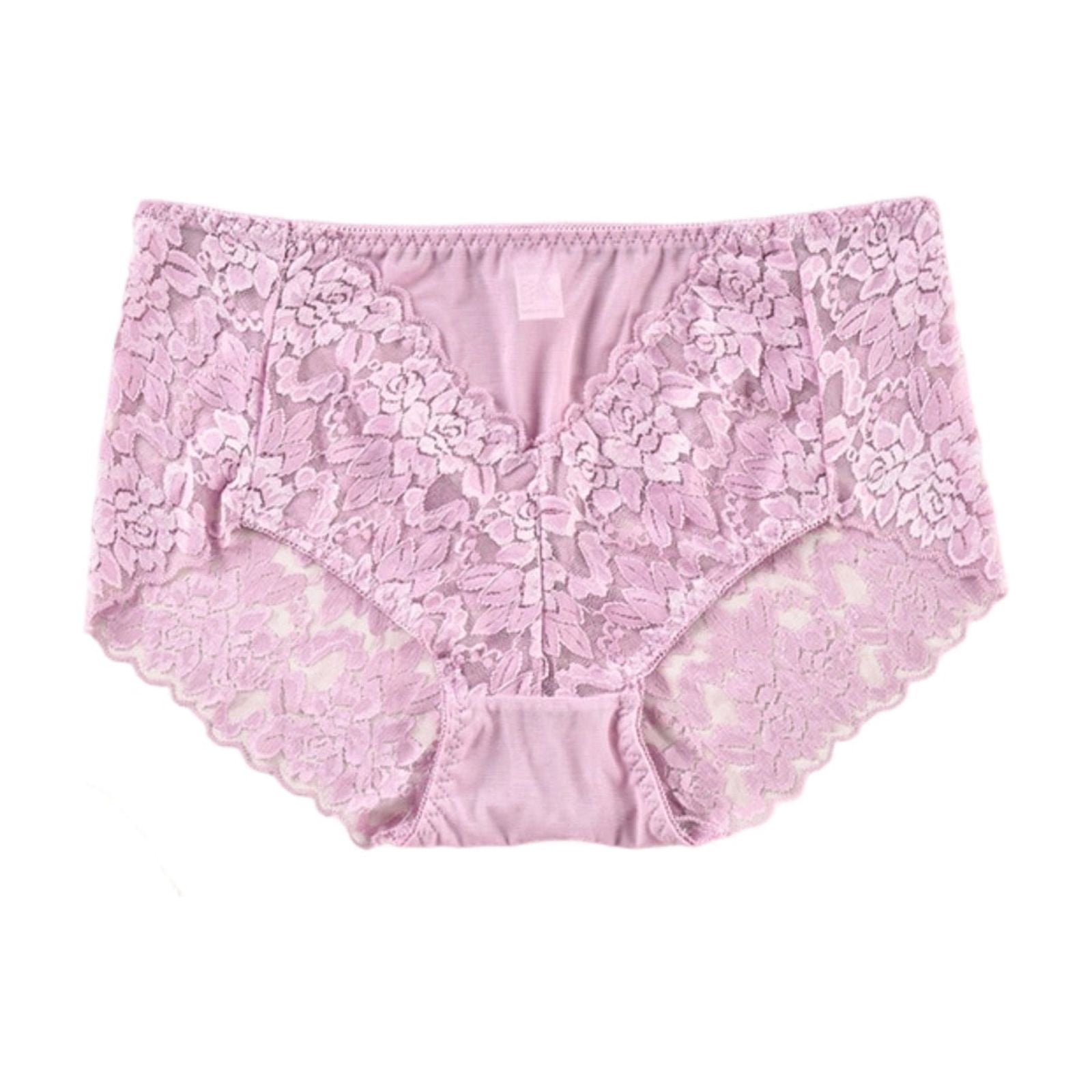 Admvng Women's Plus Size Underwear Soft Stretchy Lace Breathable Briefs ...