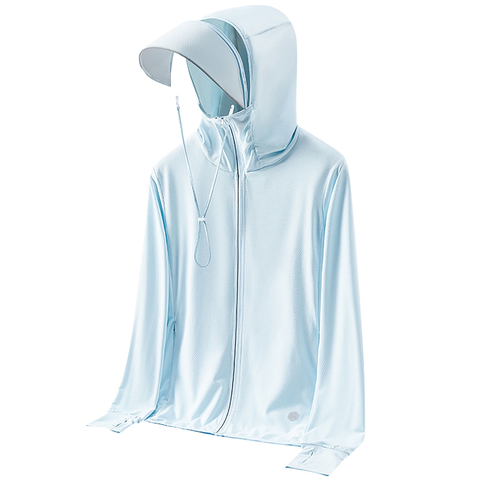 Admvng Women's UPF Sun Protection Hooded Jacket Plus Size Full Zip ...