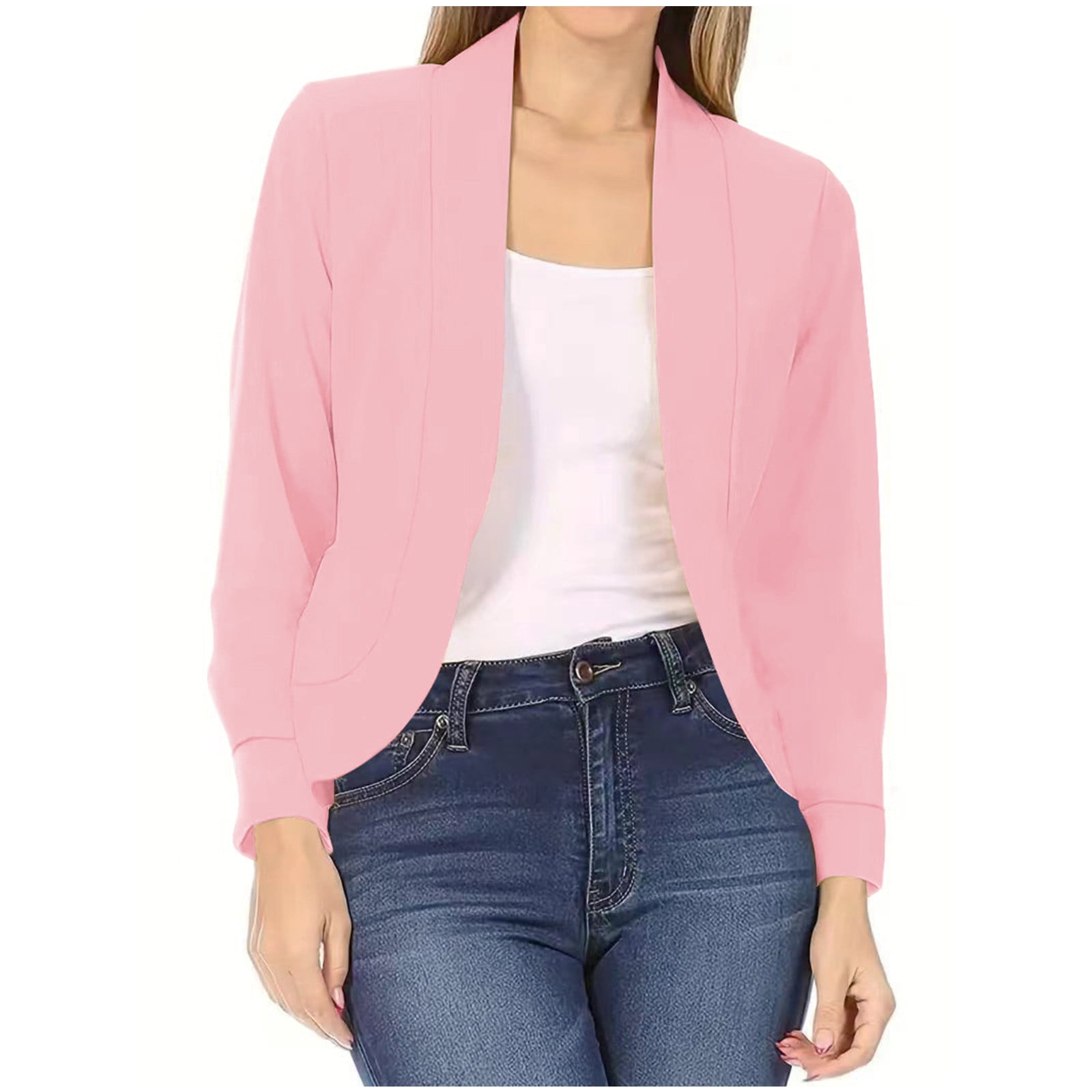 Admvng Womens Cardigans Lightweight Plus Size Casual Long-sleeved ...