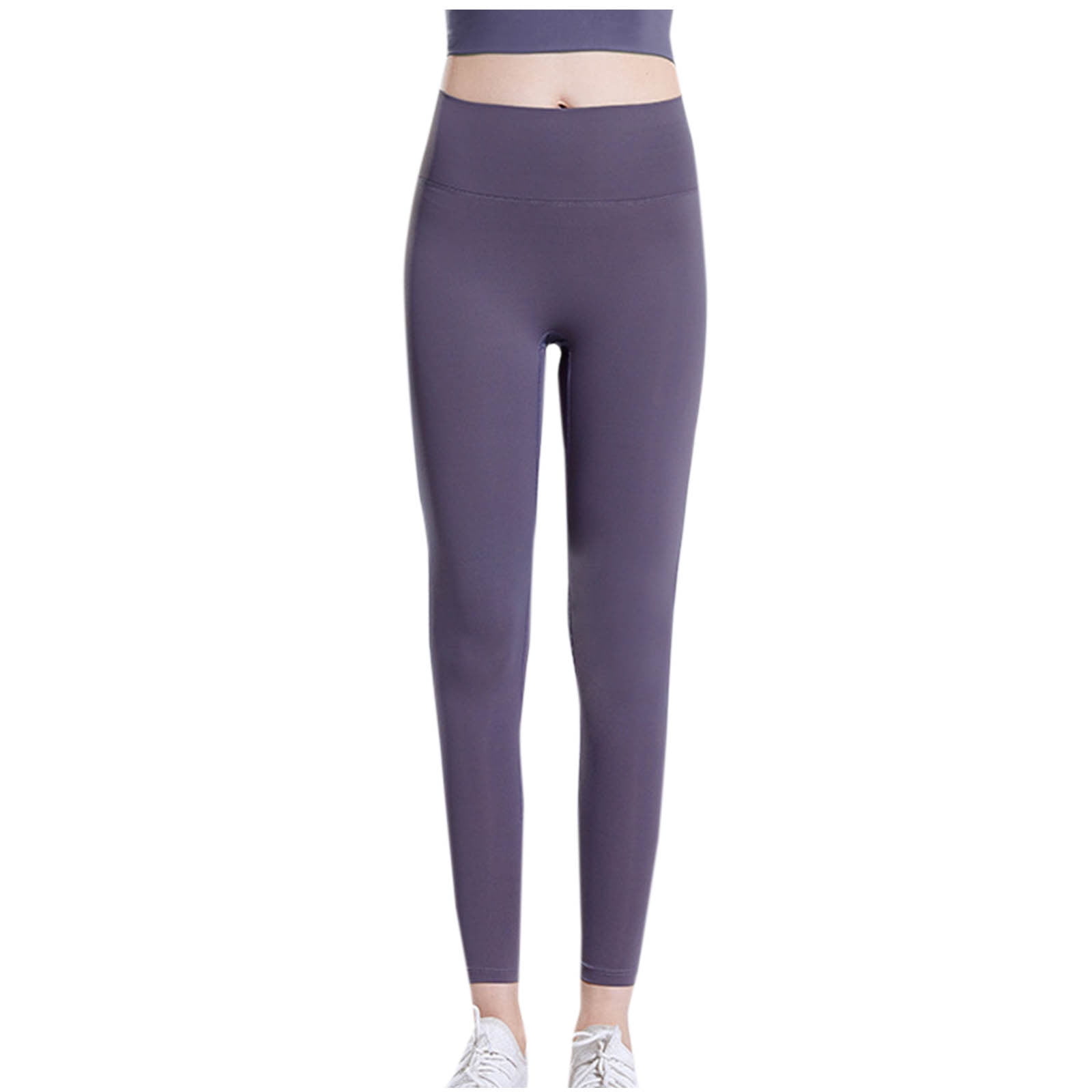 Admvng Womens Leggings Solid Elastic High Waist Tight Lift The Hip ...