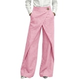 Admvng Womens Linen Pants Wrap Wide Leg Casual Summer Office formal ...