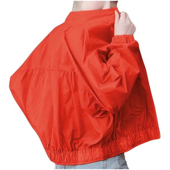 Admvng Womens Sun Protection Jacket Plus Size Zipper Long Sleeve ...