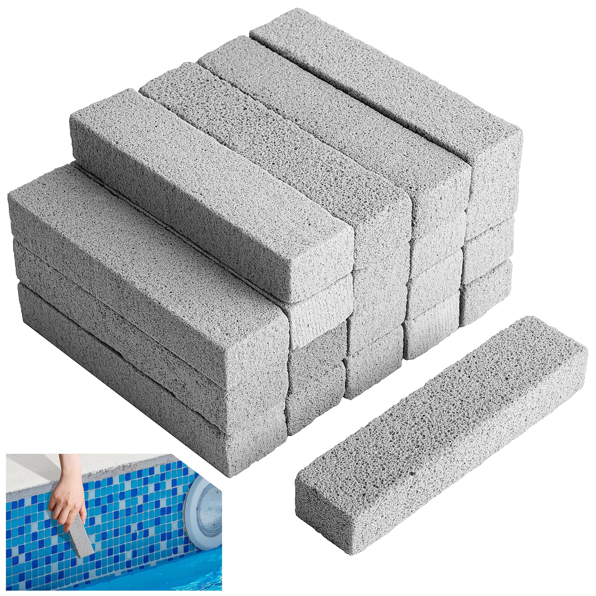 Adnee 20 Pcs Pools Pumice Stone - Pool Cleaning Block Swimming Pumice ...