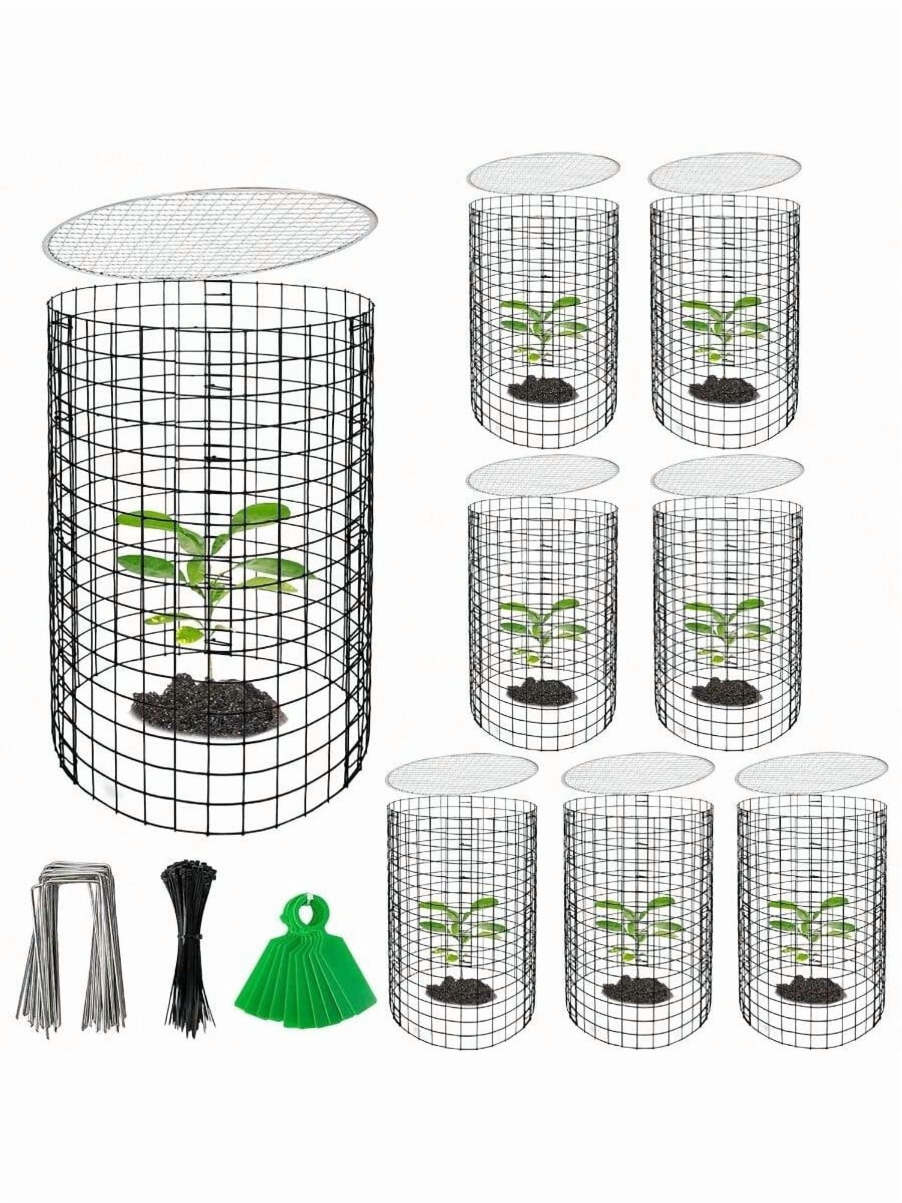 Adnee 8 Pack Wire Plant Protector With Cover20 X 11 Detachable Metal ...
