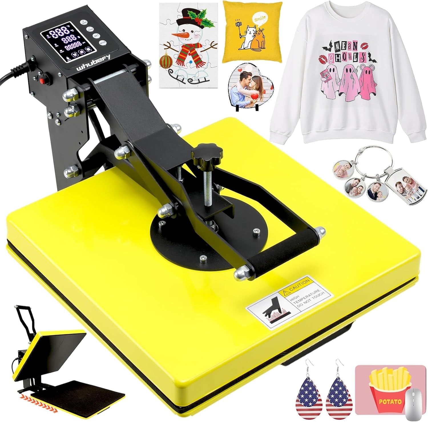 Adnoom 15 x 15 Heat Press Machine with Pull-Out Drawer, Digital ...