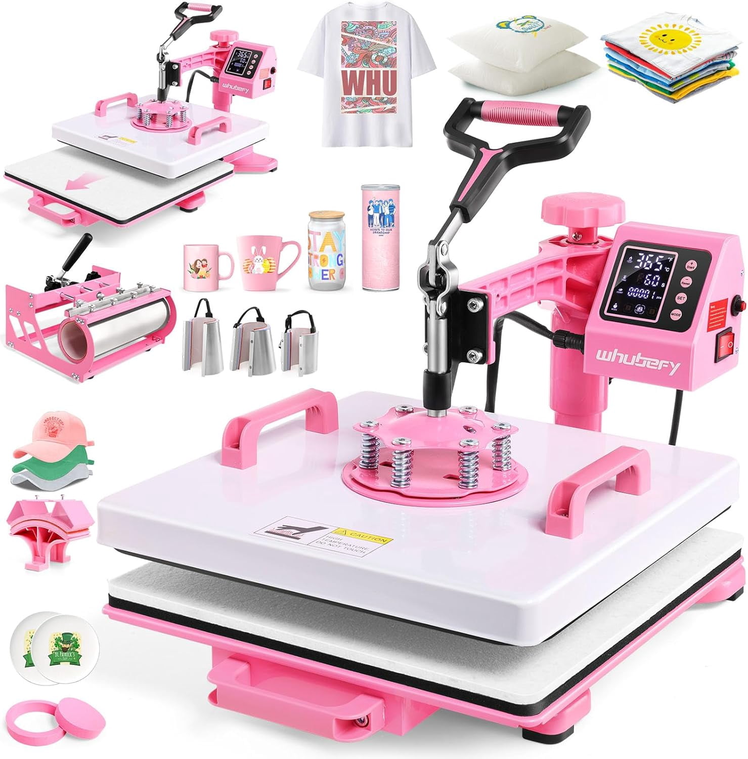Adnoom 8 in 1 Heat Press Combo, 360°Swivel Away Sublimation Printer ...