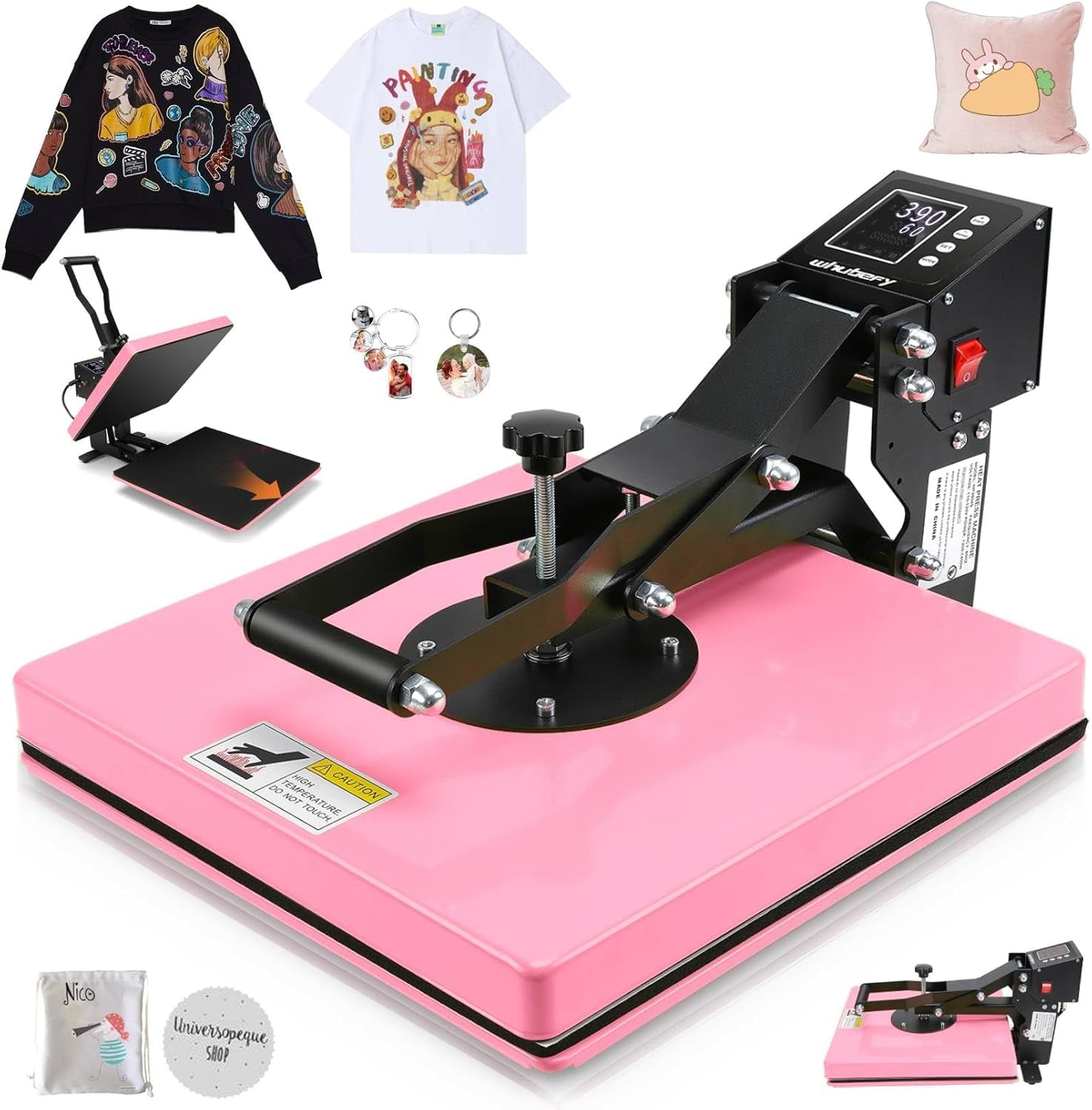 Adnoom Heat Press 15x15 with Slide Out Design, High Pressure Pressing ...