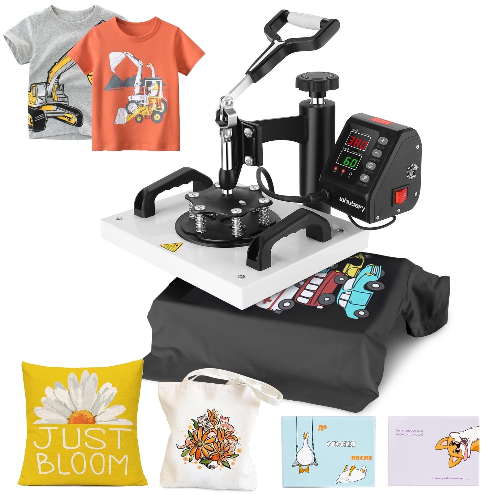 Adnoom Heat Press Machine 12"x10" with LCD Control Panel, 650W ...