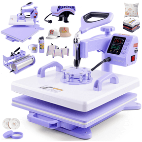 Adnoom Heat Press 15x15, 5 in 1 Multifunctional Shirt Press Machine ...