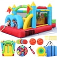 Adnoom Inflatable Bounce House with 550W Blower, Bounce House for Kids ...