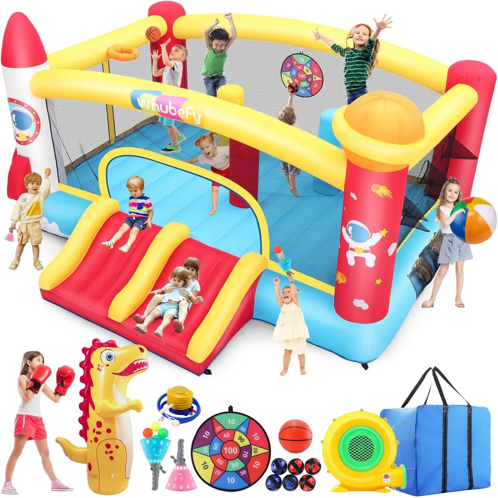 Adnoom Bounce House for Big Kids 8-12, Bouncy House with 550W Blower ...