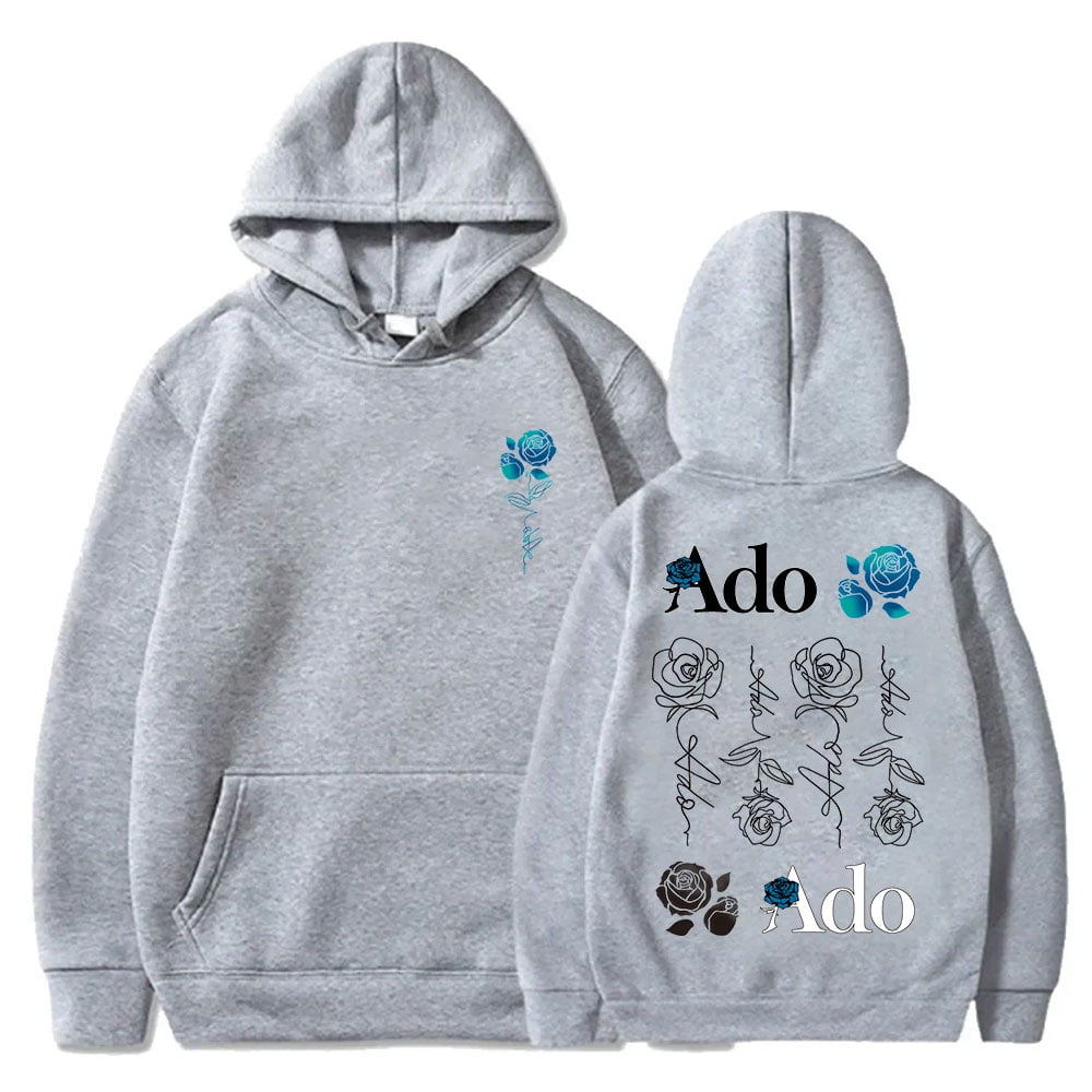 Ado Blue Rose Logo Hoodies Hibana World Tour 2025 Merch Pullovers ...