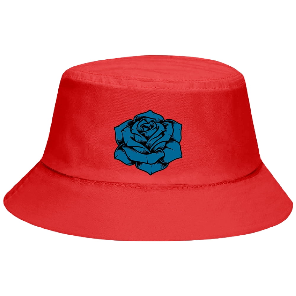 Ado Bucket Hat Merch Blue Rose Print Fisherman Hat Women Men Summer ...