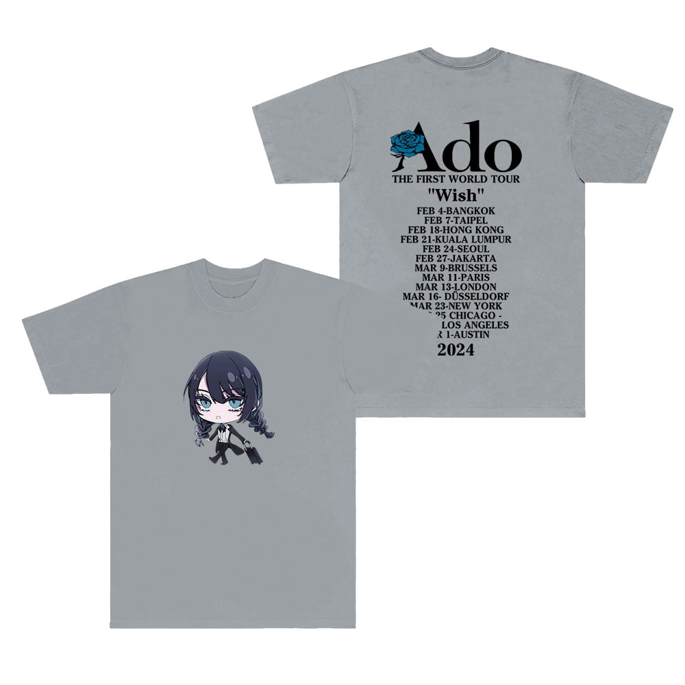 Ado Fashion Wish T-shirts Singer Tour Logo Merch Tee Women Men Casual ...