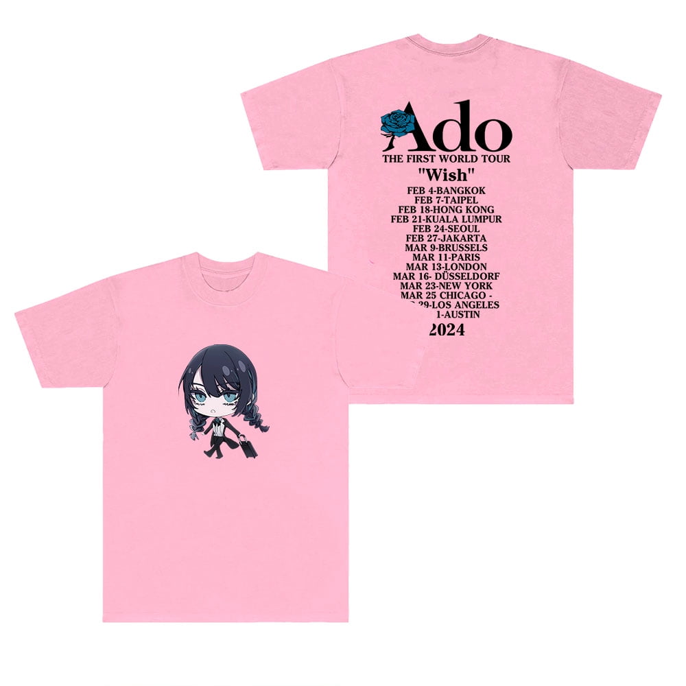 Ado Fashion Wish T-shirts Singer Tour Logo Merch Tee Women Men Casual ...