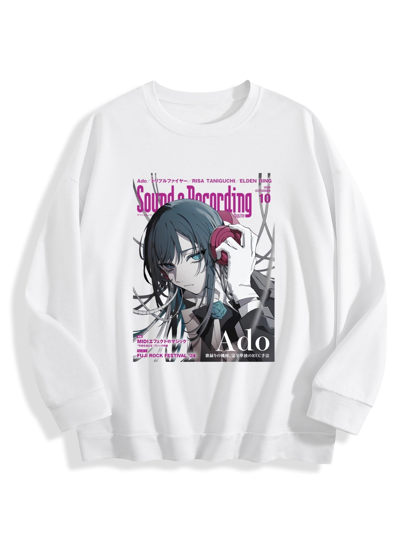 Ado Hibana Round-Neck Long-Sleeve Hoodie Fashionable T-Shirt Spring ...