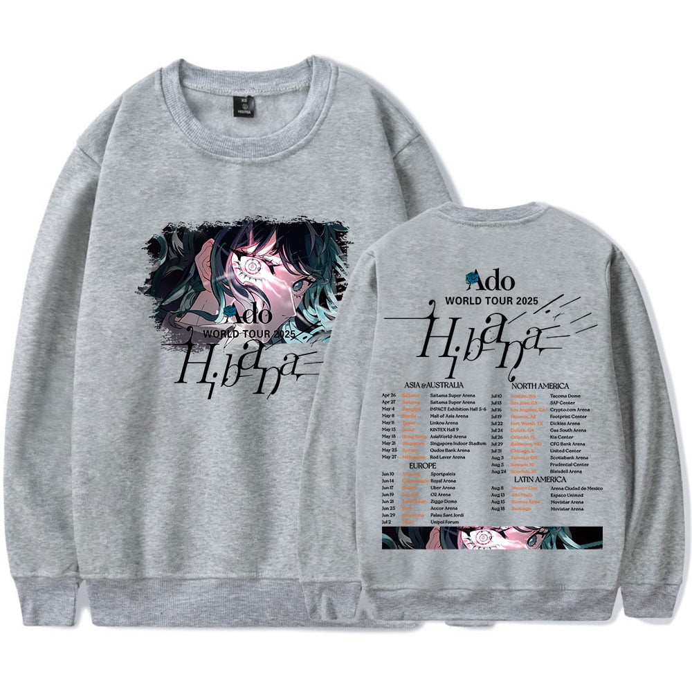 Ado Hibana World Tour Merch Crewneck Sweatshirts Cosplay Women Men ...