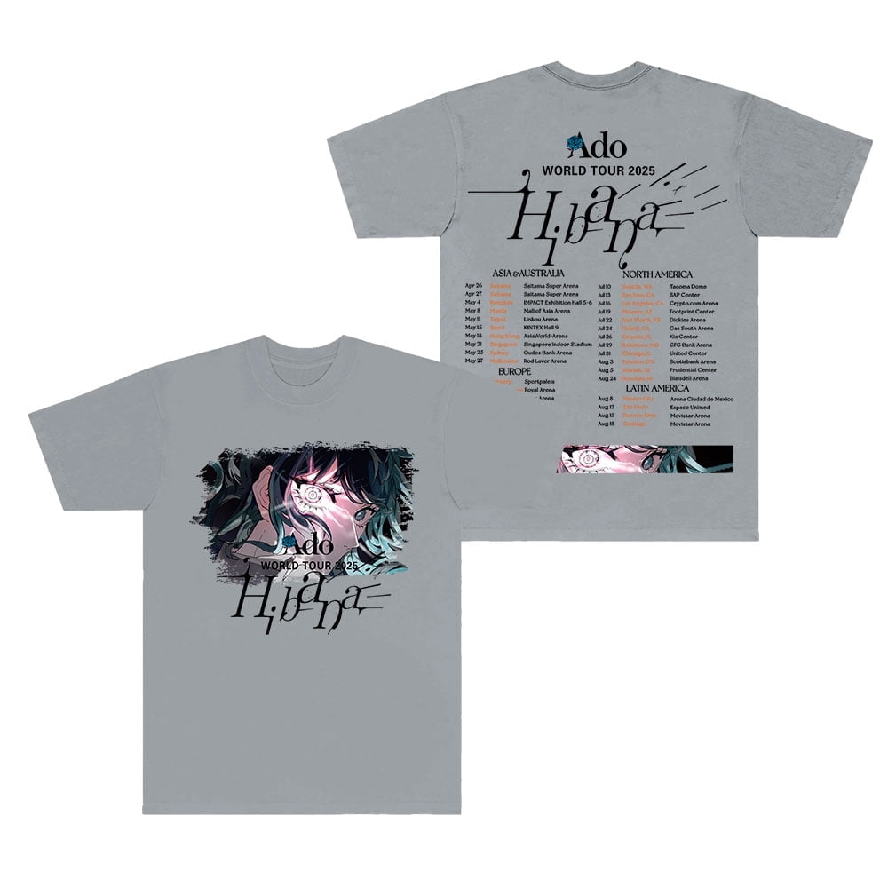 Ado Hibana World Tour Merch T-shirt Cosplay unisex fashion short ...