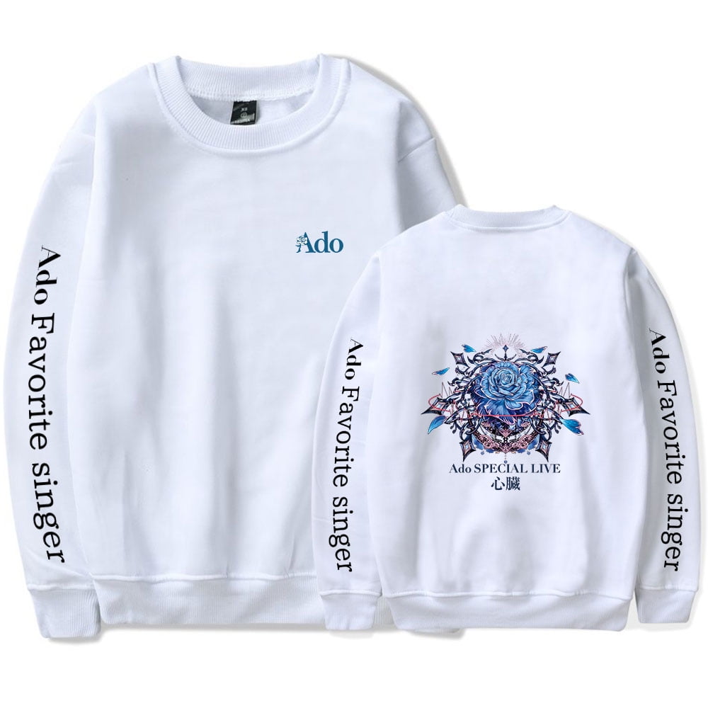 Ado Merch unisex fashion retro trend long sleeved round neck pullover ...