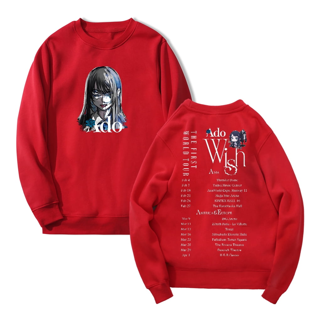 Ado Singer Wish Tour 2024 Merch Crewneck Long Sleeve Streetwear Men ...