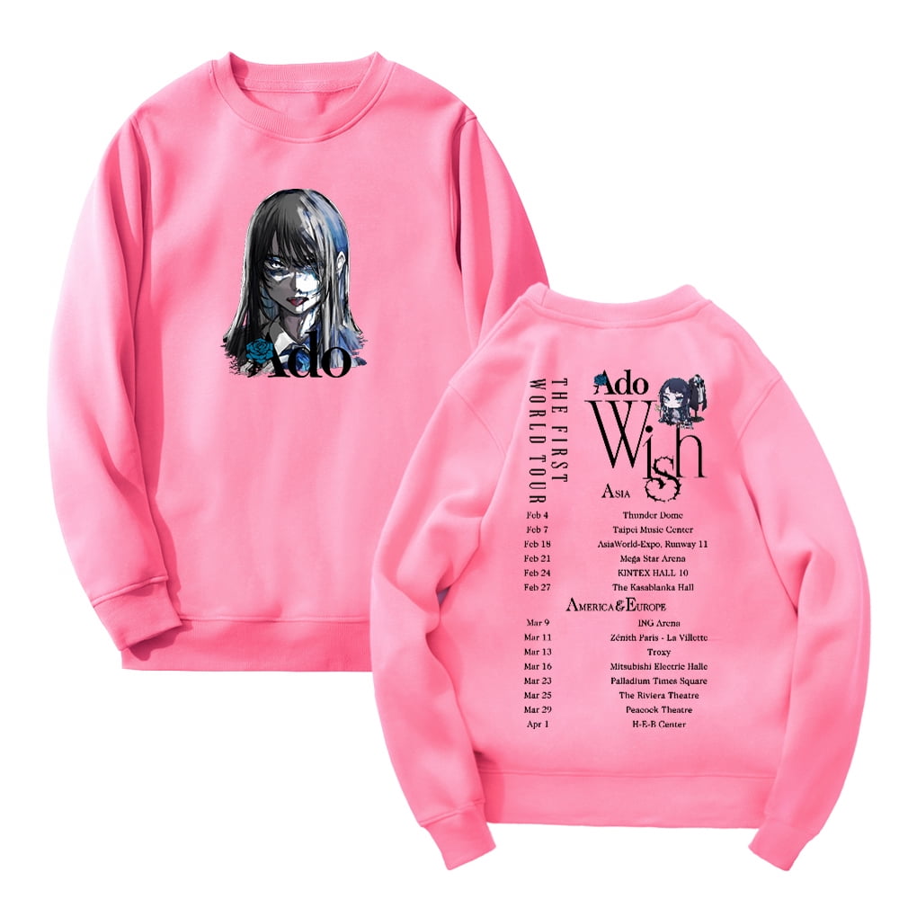 Ado Singer Wish Tour 2024 Merch Crewneck Long Sleeve Streetwear Men ...
