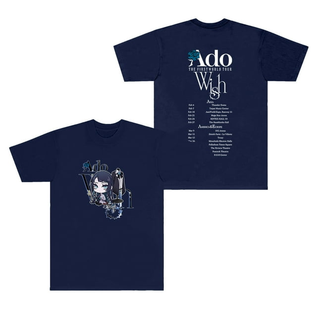 Ado Wish T-shirts Singer Tour New Logo Merch Summer Women Men Fashion ...
