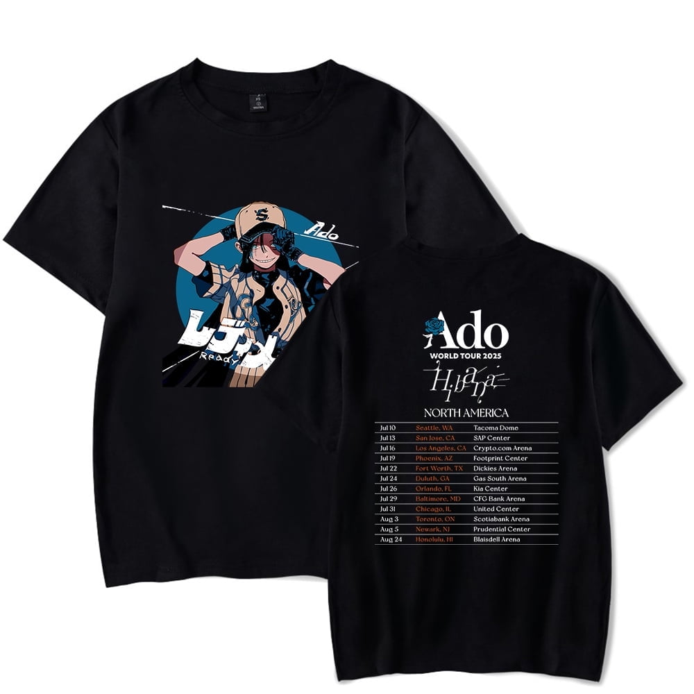 Ado World Tour Hibana Tour T-shirt unisex street wear pure cotton T ...
