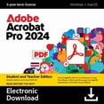 Adobe Pro 2024 Student & Teacher Edition PC/Mac, 3-Year Term License ...