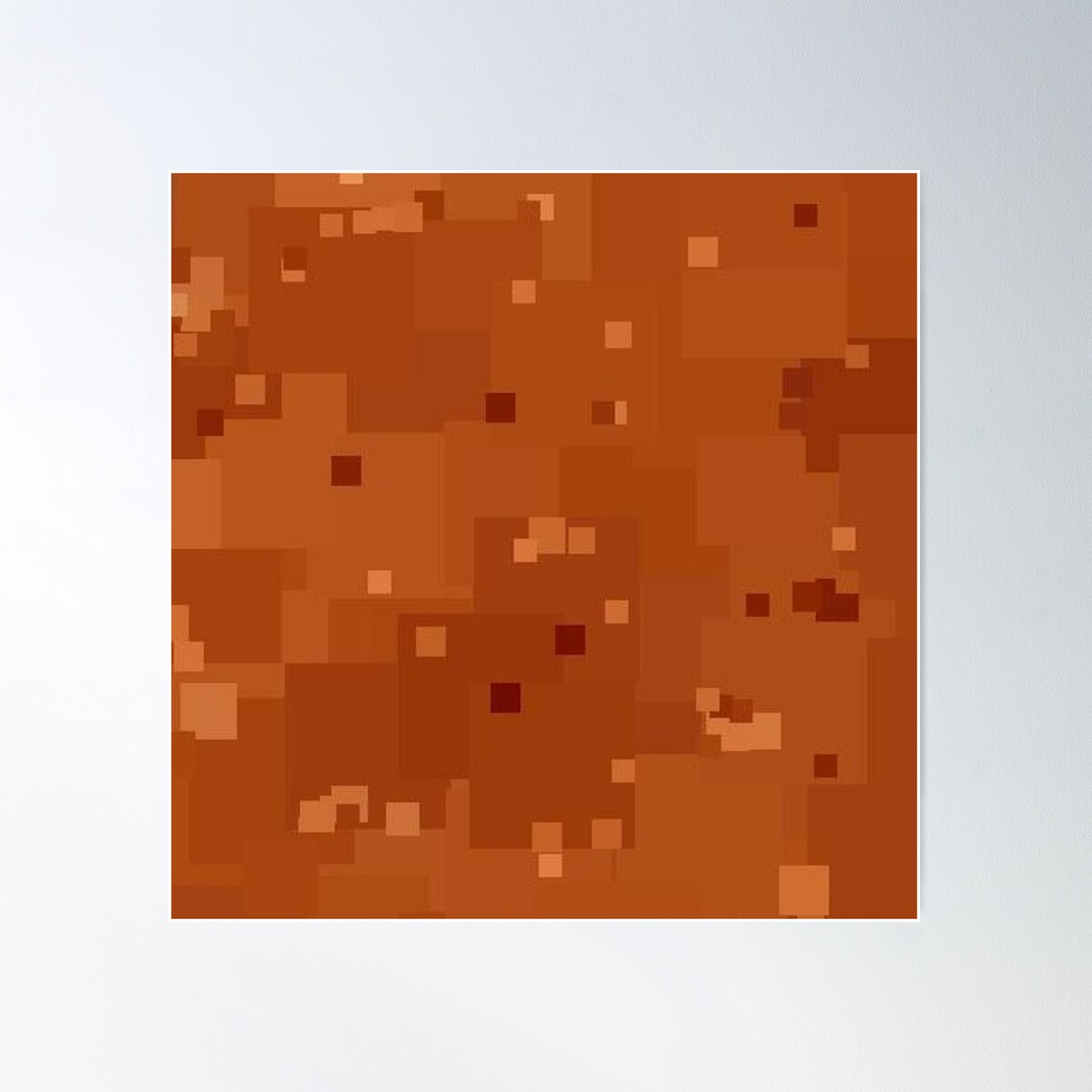 Adobe Square Pixel Color Accent Poster Wall Art, Modern Wall Decor For ...