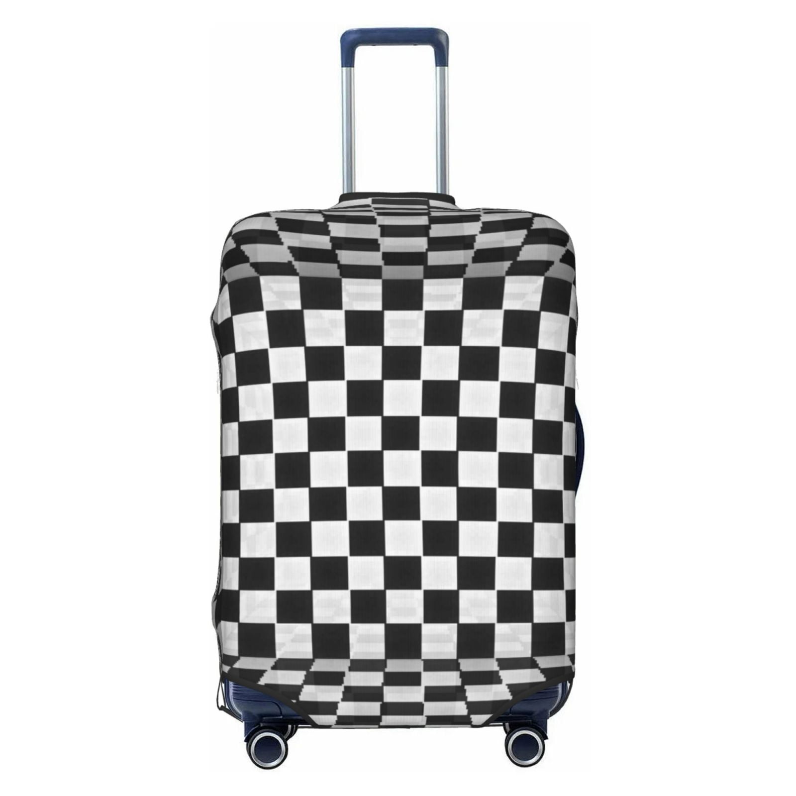 Adobk 3d Black And White Chessboard Luggage Protector Suitcase Cover ...