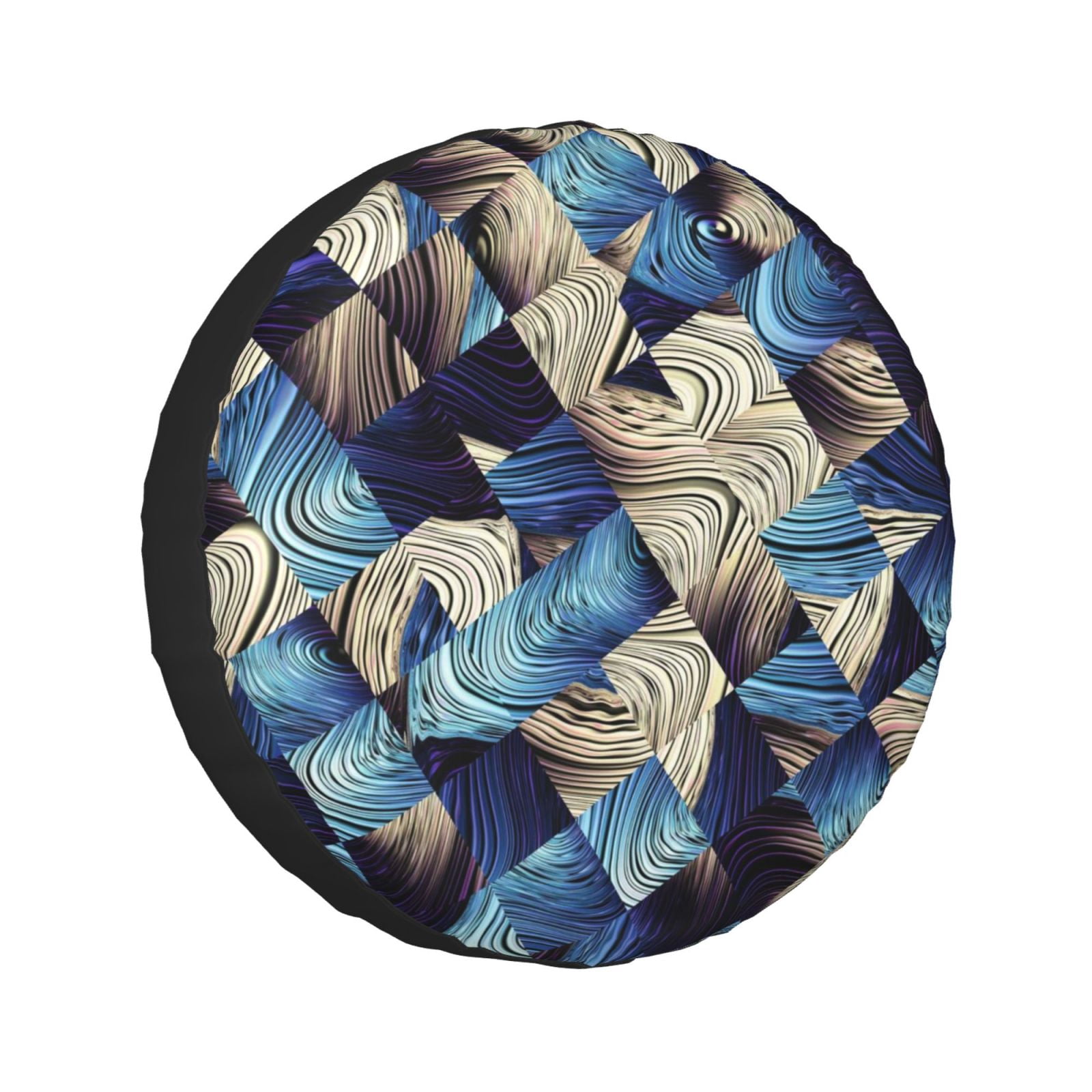 Adobk Abstract Blue Squares Spare Tire Wheel Cover For Car Truck Suv ...
