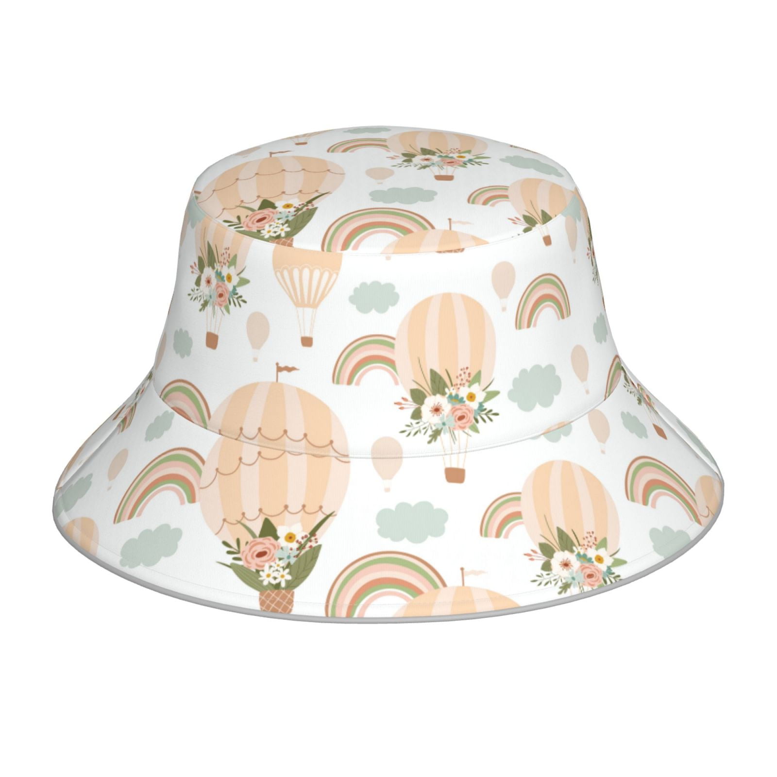 Adobk Air Balloon And Flower Reflective Fisherman'S Hat Caps Women Men ...