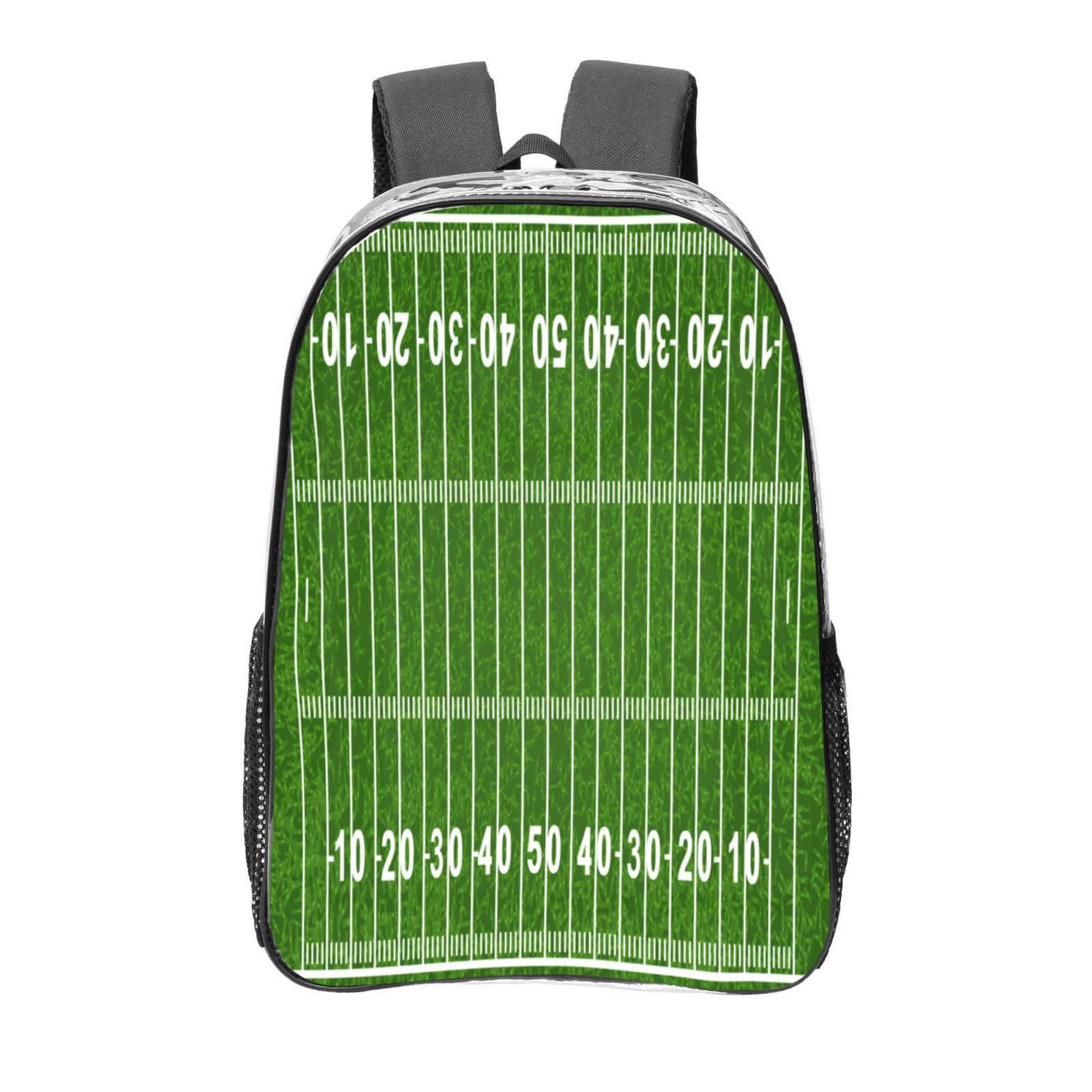 Adobk American Football Field2 Print Duty Clear Backpack for Girls Boys ...