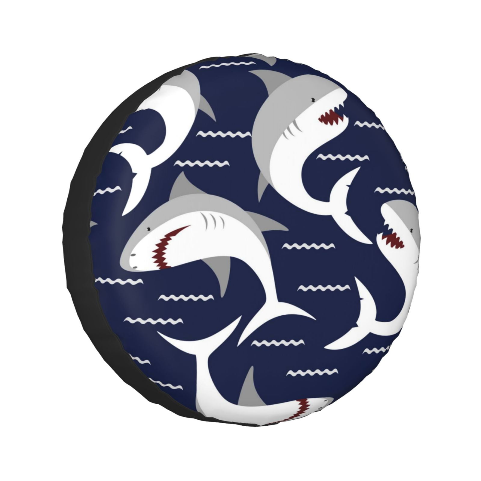 Adobk Angry Shark Spare Tire Wheel Cover For Car Truck Suv Camper ...