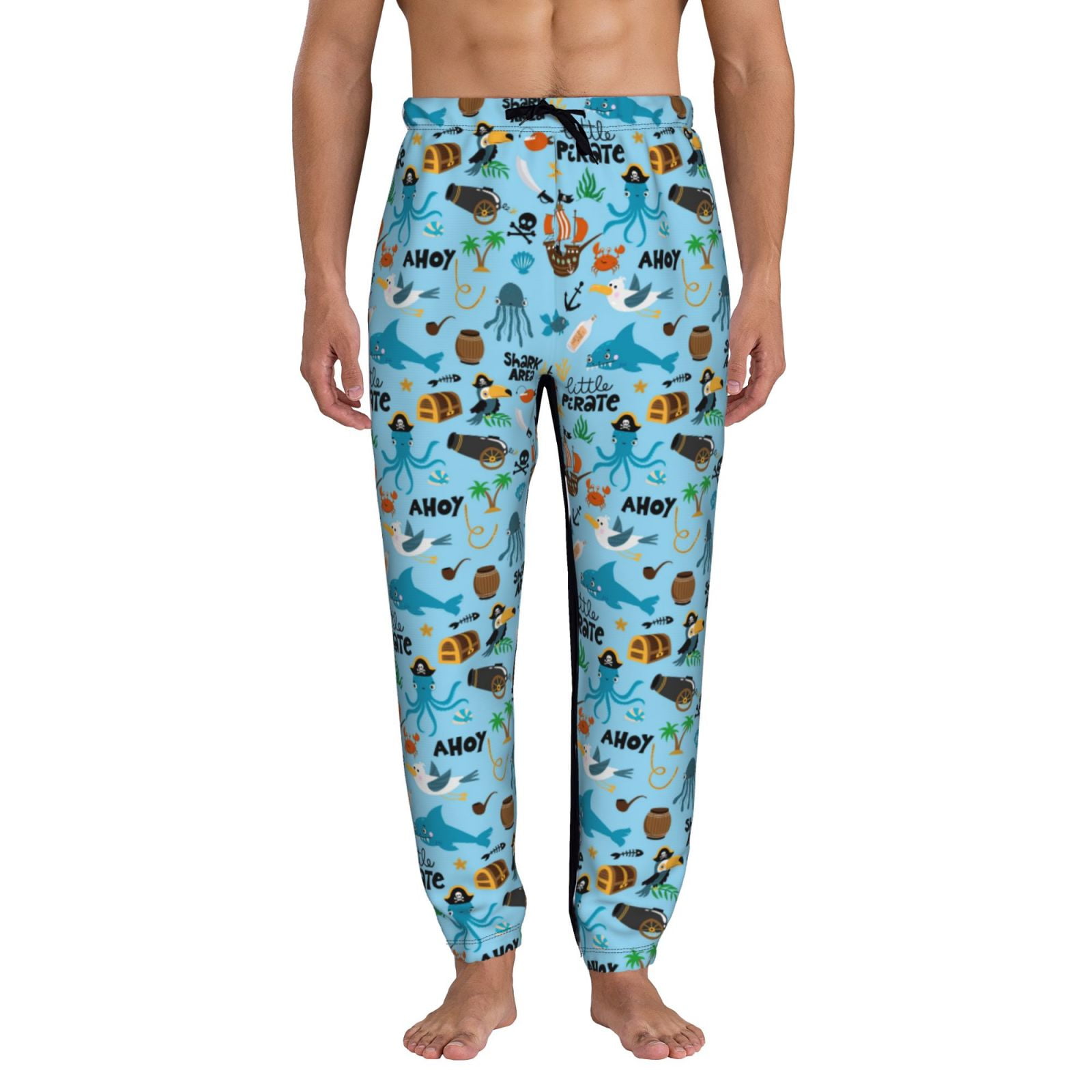 Adobk Animal Pirate Print Men's Sweatpants Tapered Joggers for Men ...