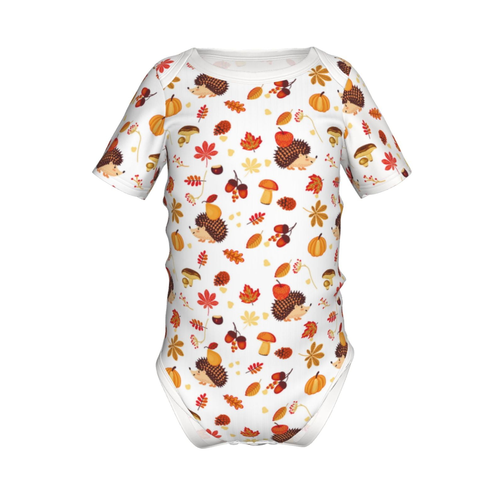 Adobk Autumn Maple Leaf with Hedgehog Print Baby Climbing Clothes ...