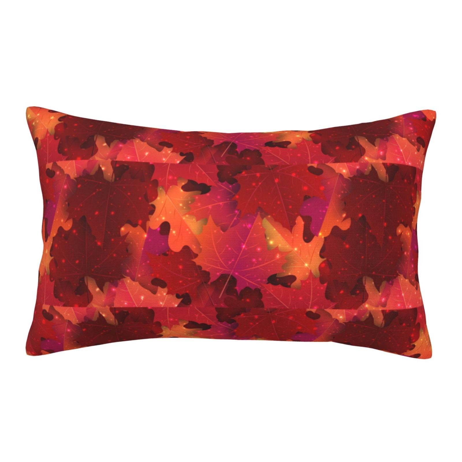 Adobk Autumn Maple Leaves Print Pillowcases Cotton Queen Pillow Cases ...