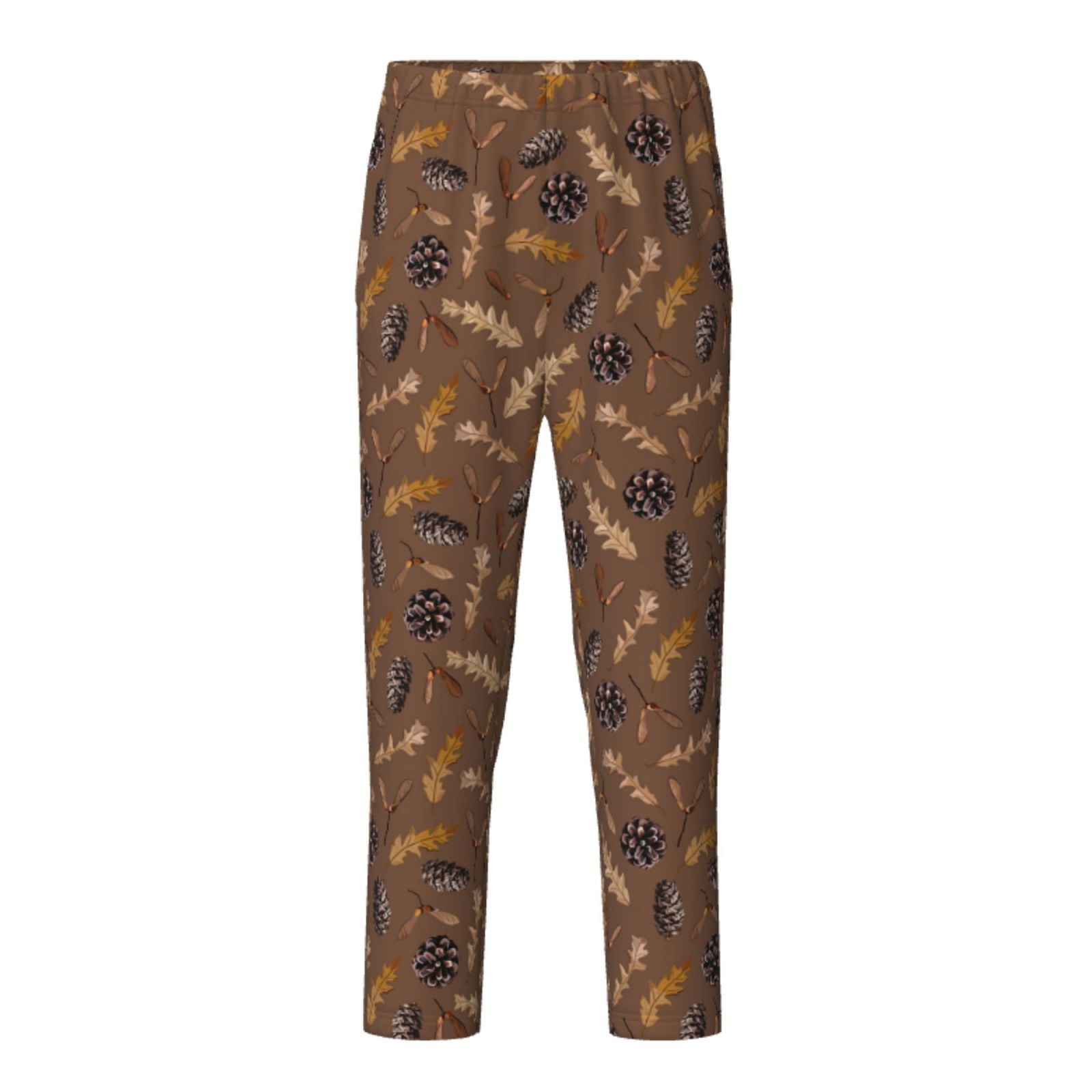 Adobk Autumn Pinecone Plants Print Teenagers' Pajama Pants Pajama Pants Long Sleep Pants Soft ...