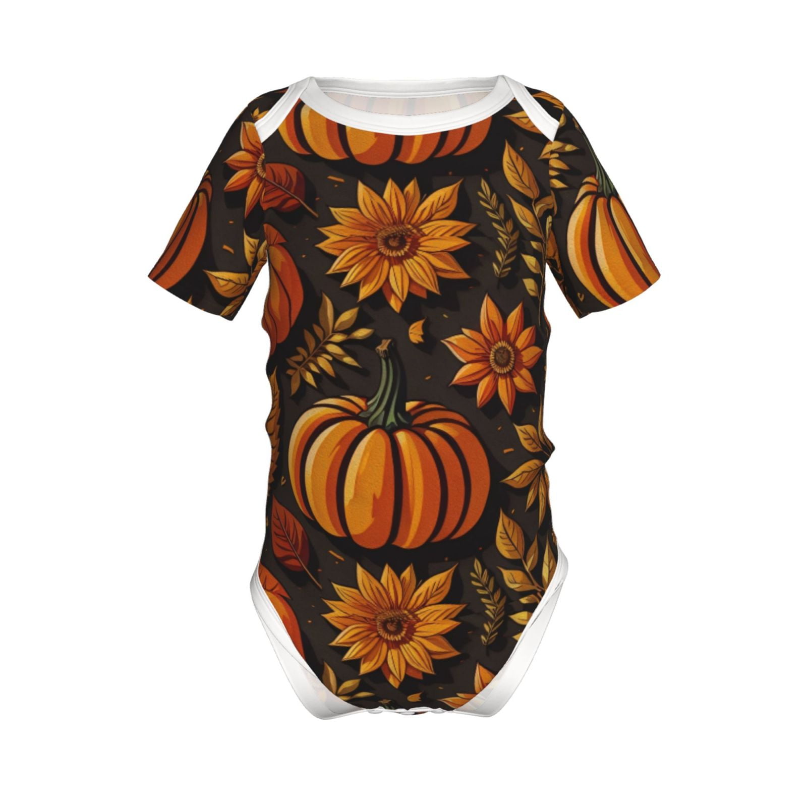 Adobk Autumn Pumpkin Leaves Print Baby Climbing Clothes,Jumpsuit Rompers Classic Rompers Child ...