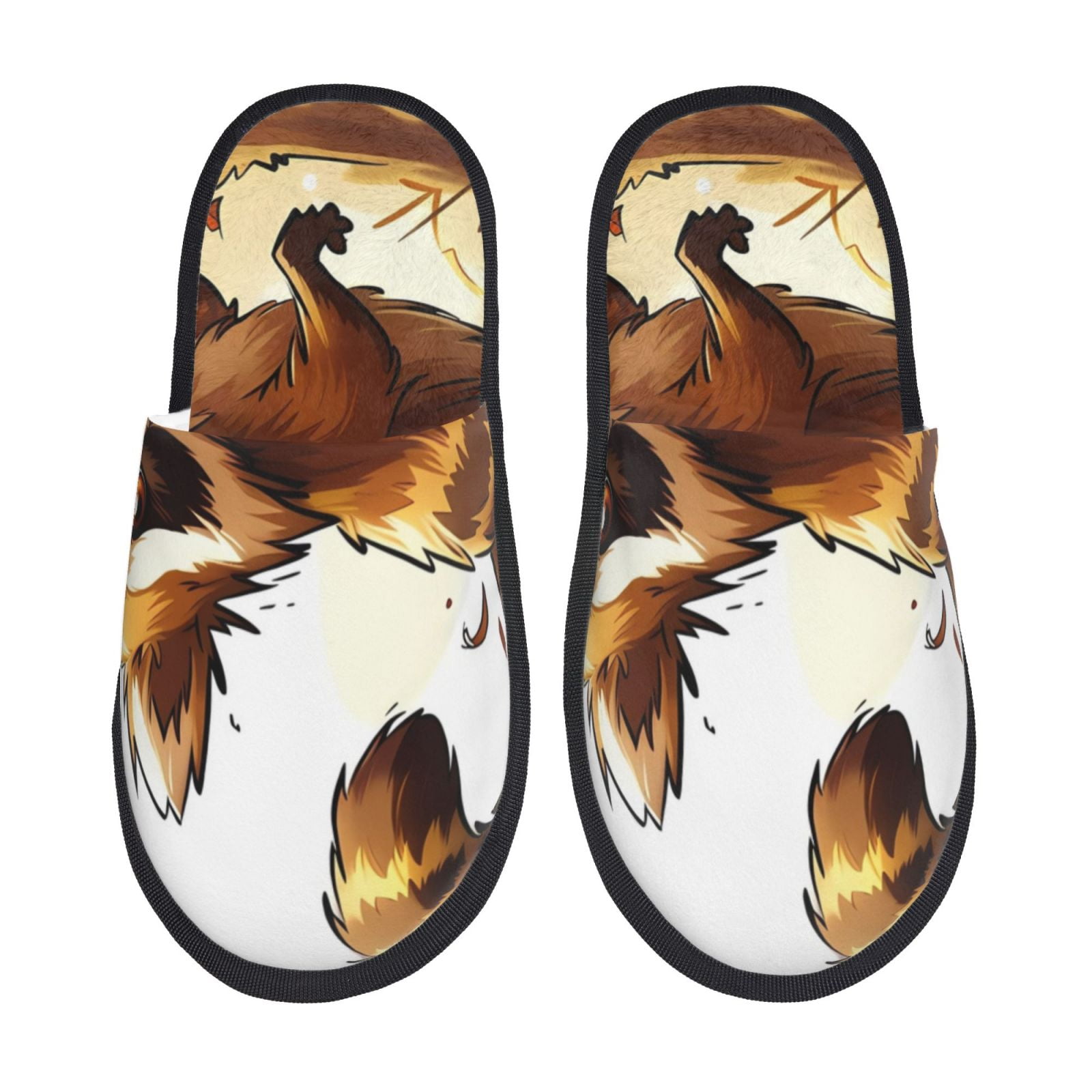 Adobk Autumn Raccoon In Forest Print Slippers Indoor Outdoor,Retro ...