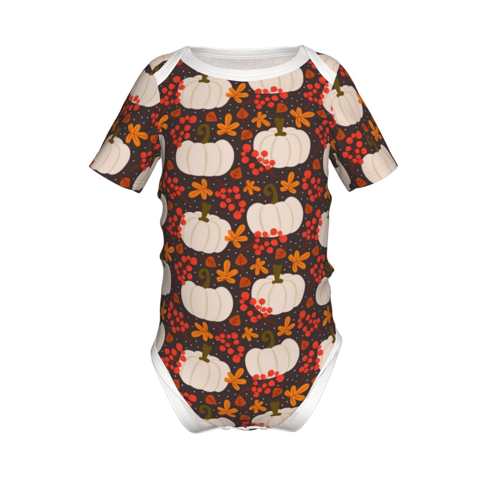 Adobk Autumn White Pumpkin Print Baby Climbing Clothes,Jumpsuit Rompers ...