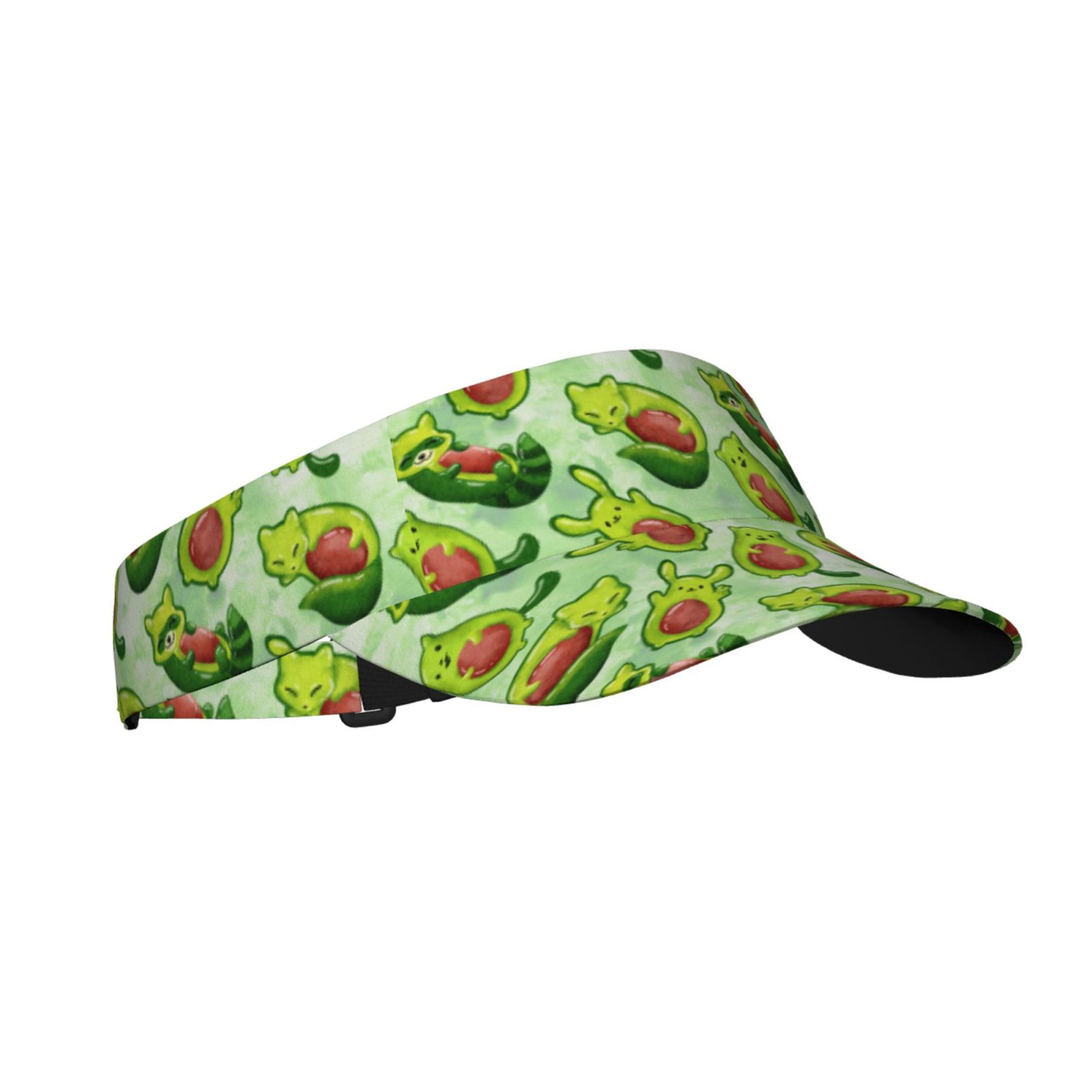 Adobk Avocado color cute animals Print Sunscreen Visor Hats for Women ...